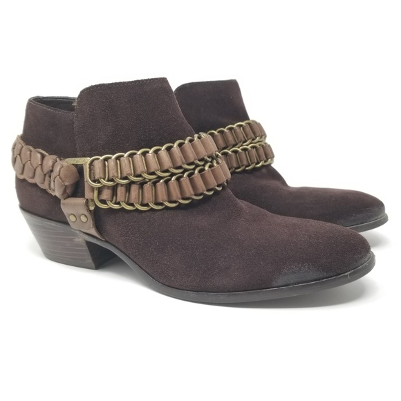 Sam Edelman | Shoes | Sam Edelman Posey Ankle Bootie Brown Suede 75 ...